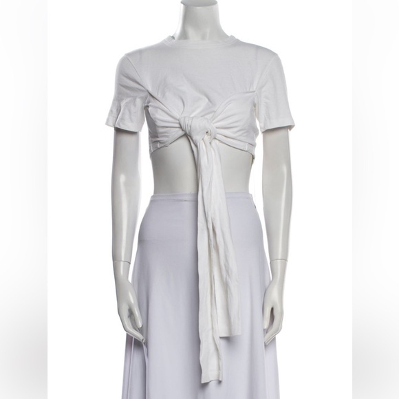 T by Alexander Wang | Tops | T By Alexander Wang Tiefront White Crop ...